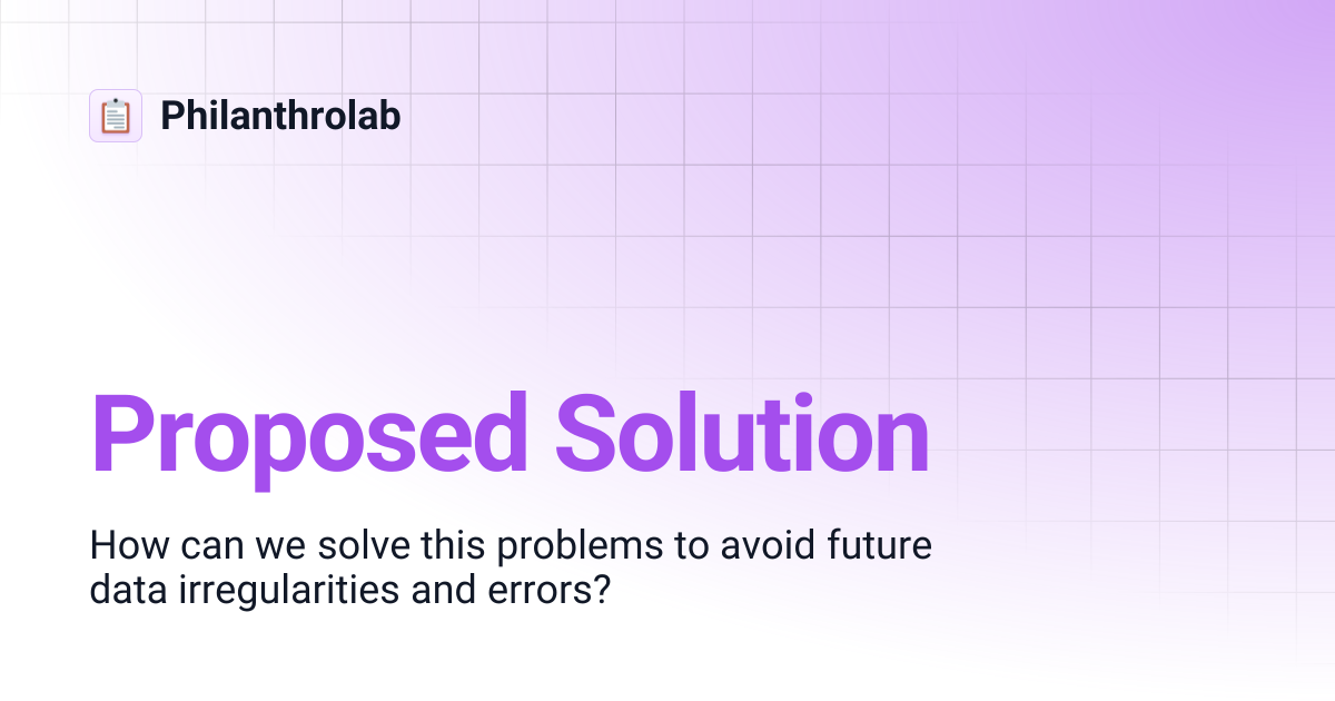 Proposed Solution | Philanthrolab
